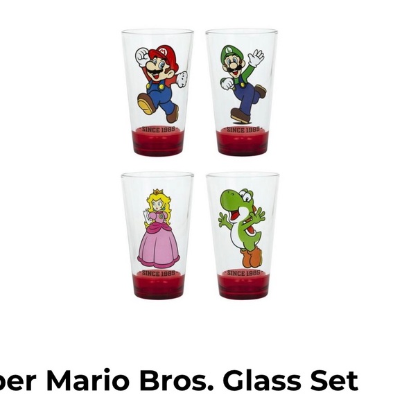 Dining | Super Mario Bros Glassware Set | Poshmark